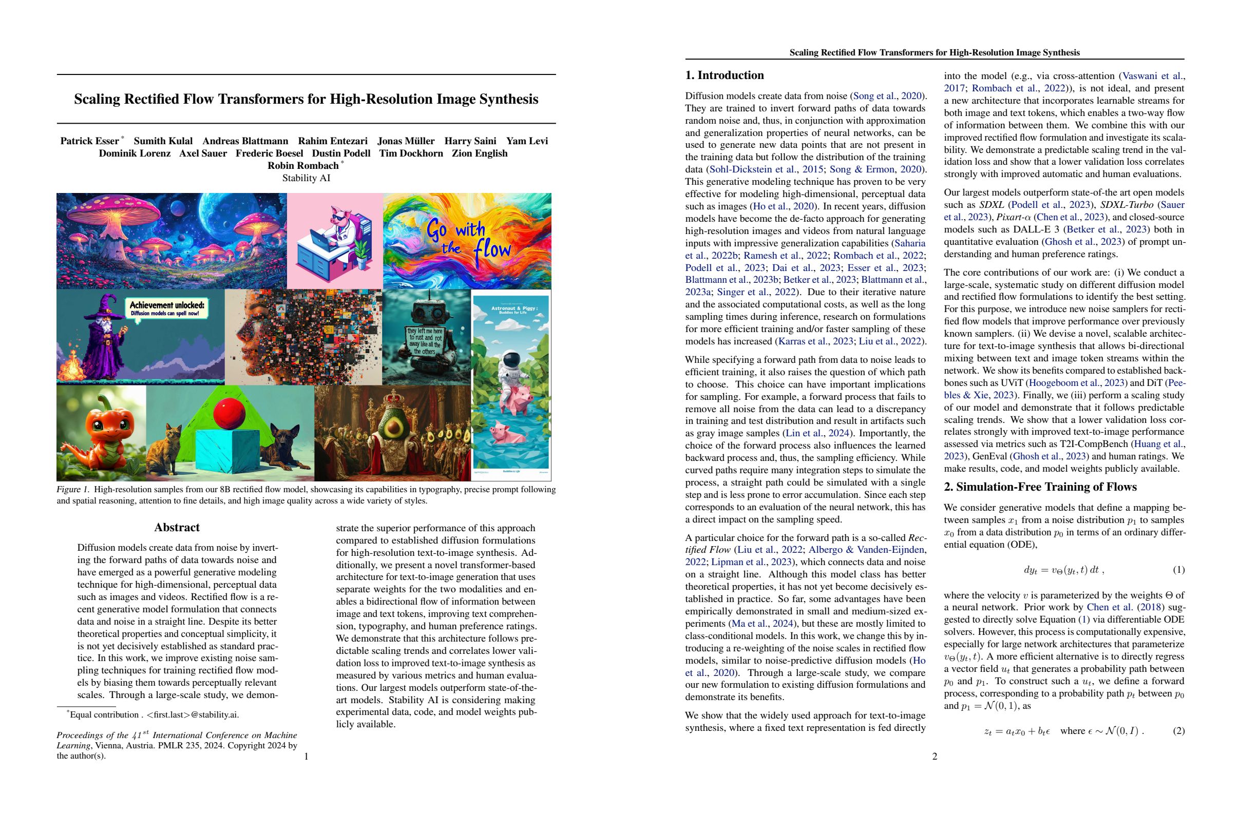 Scaling Rectified Flow Transformers for High-Resolution Image Synthesis