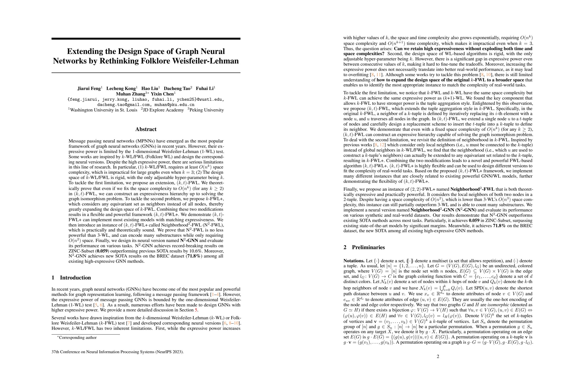 Extending the Design Space of Graph Neural Networks by Rethinking Folklore Weisfeiler-Lehman