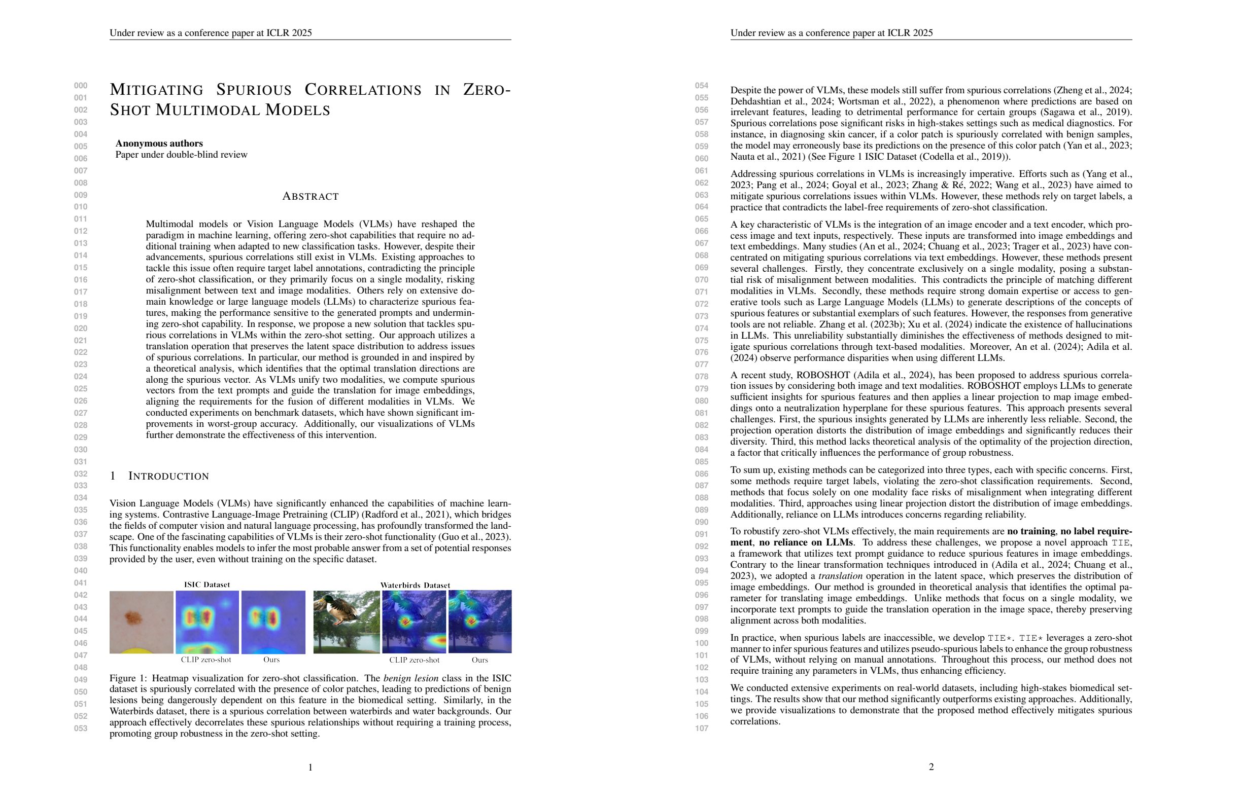Mitigating Spurious Correlations in Zero-Shot Multimodal Models