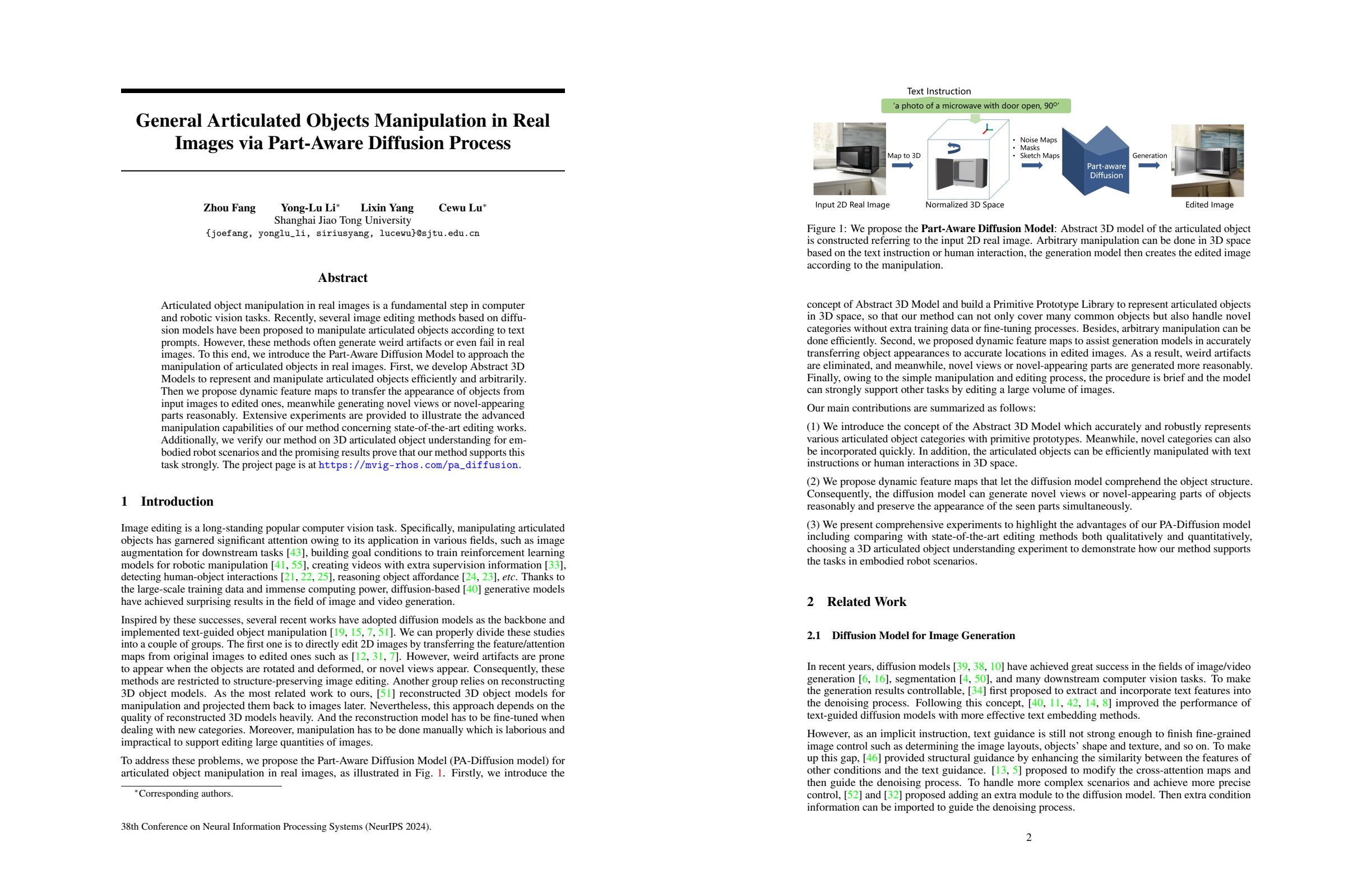 General Articulated Objects Manipulation in Real Images via Part-Aware Diffusion Process