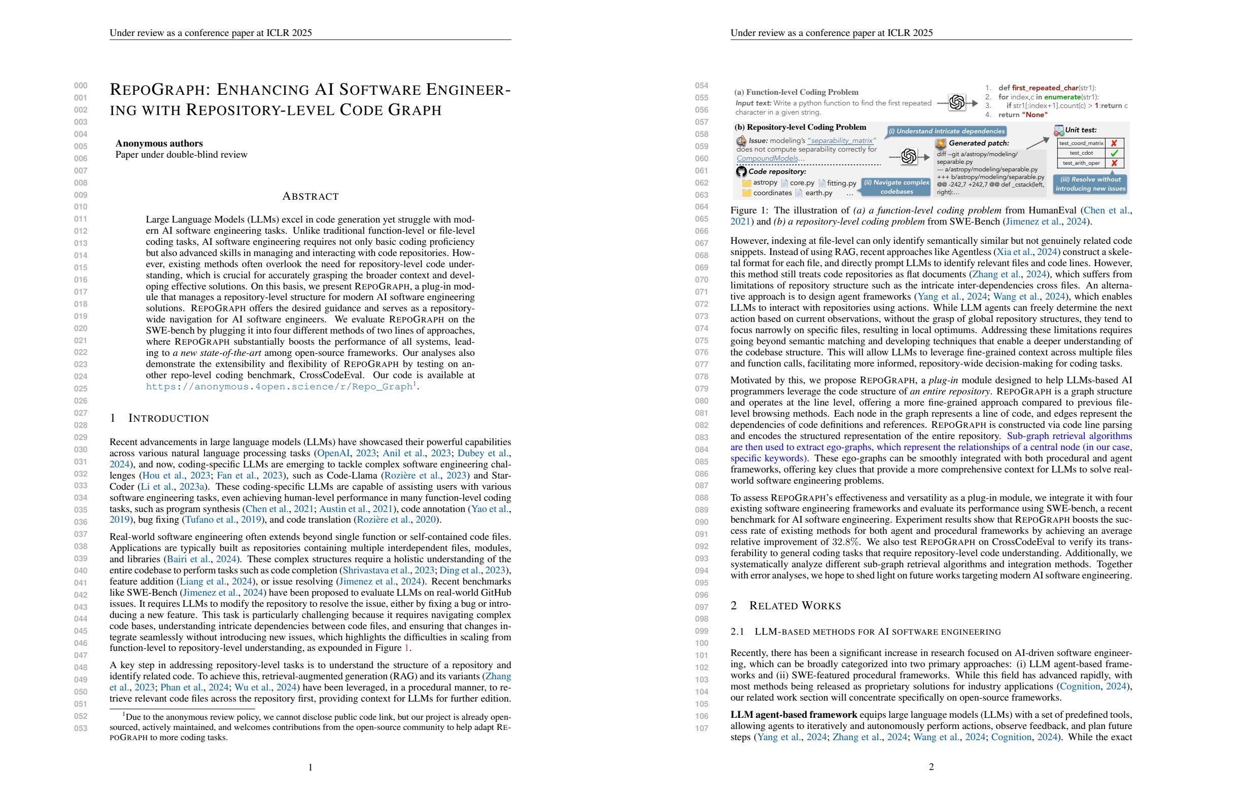 RepoGraph: Enhancing AI Software Engineering with Repository-level Code Graph