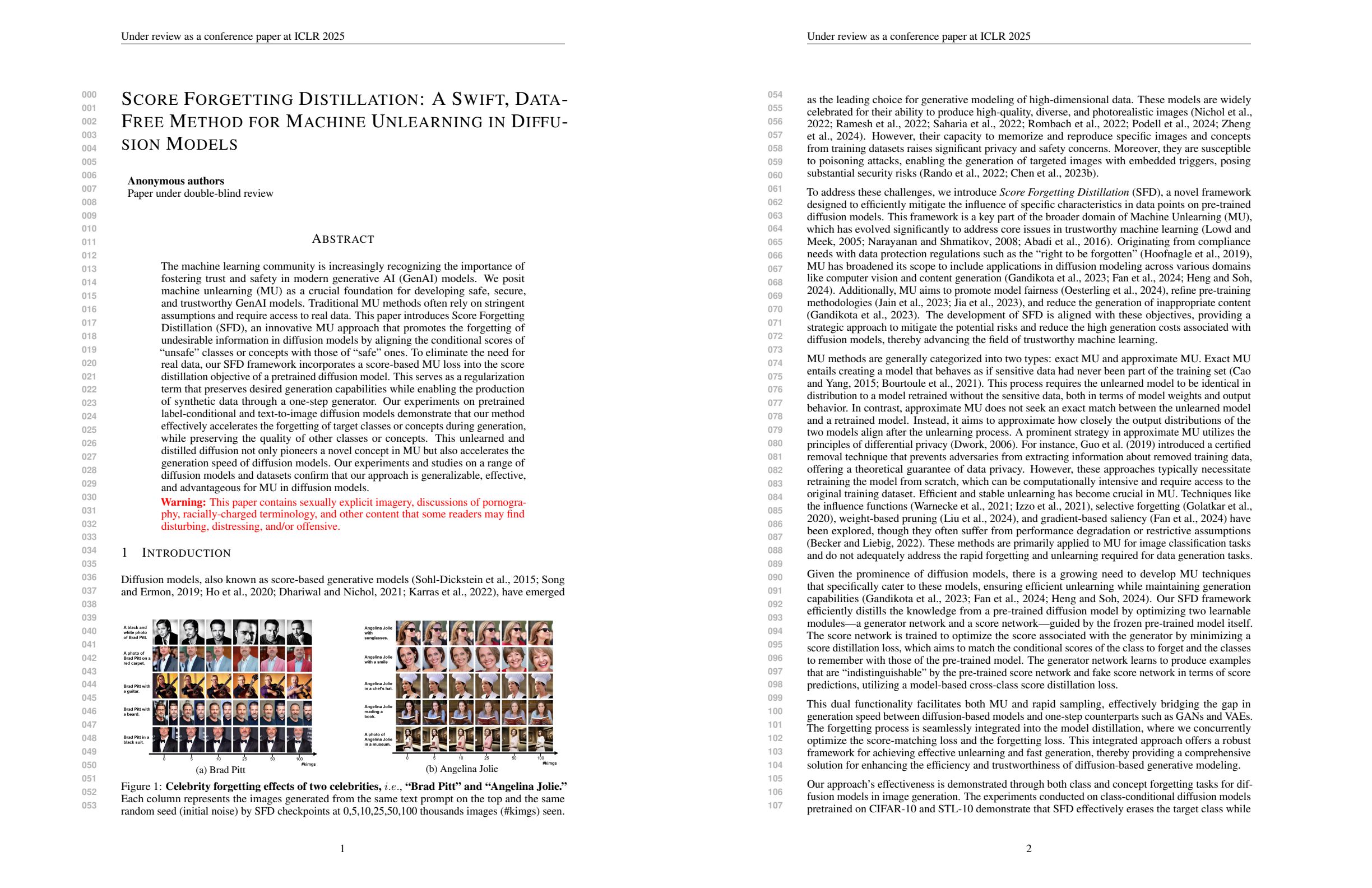 Score Forgetting Distillation: A Swift, Data-Free Method for Machine Unlearning in Diffusion Models