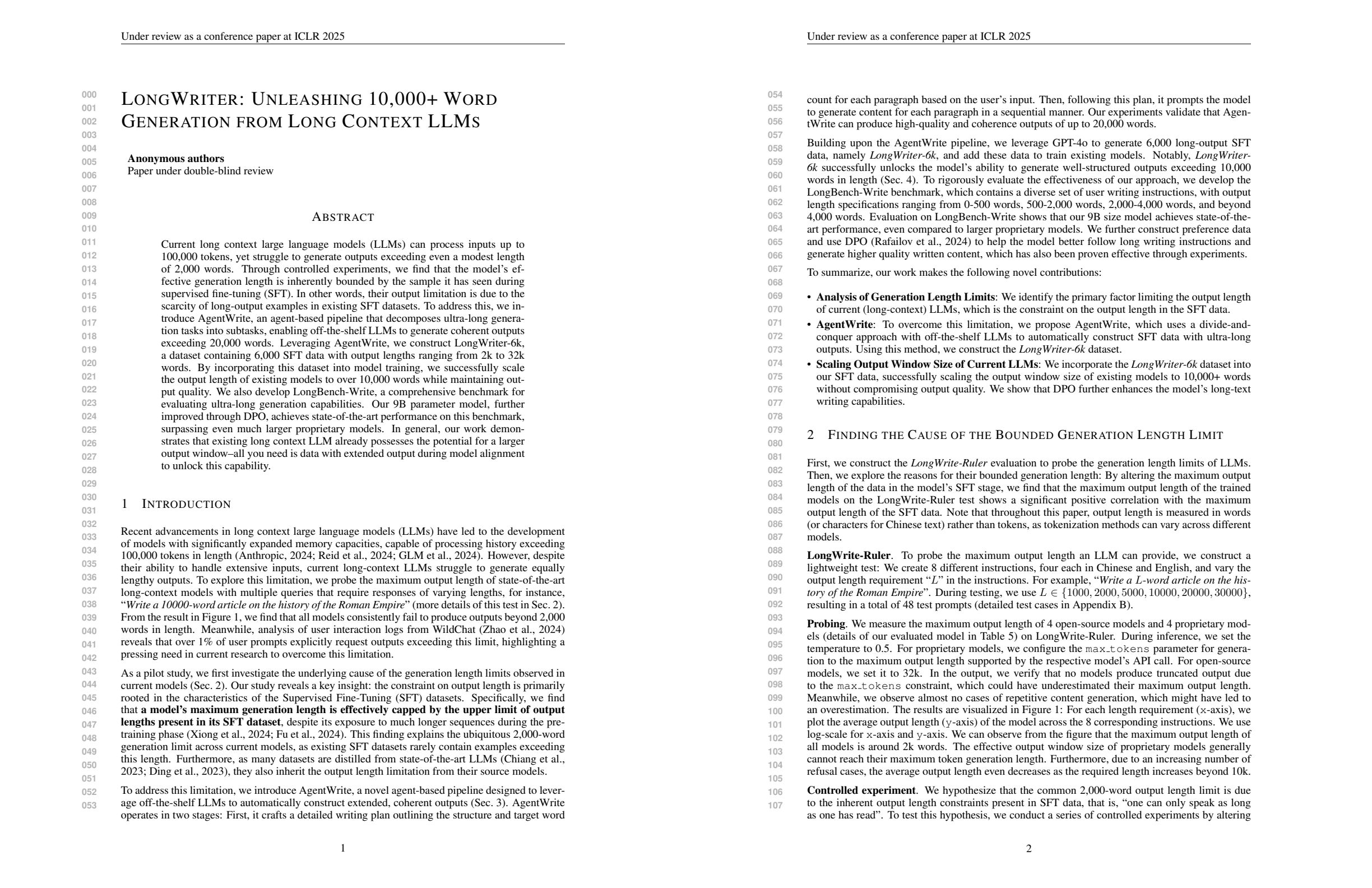 LongWriter: Unleashing 10,000+ Word Generation from Long Context LLMs