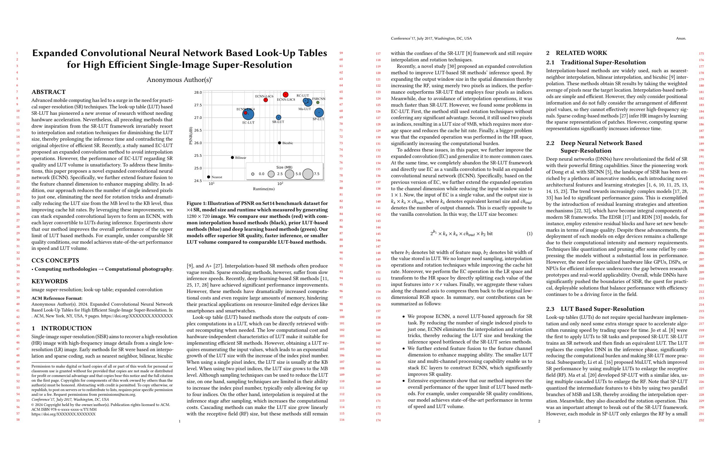 Expanded Convolutional Neural Network Based Look-Up Tables for High ...