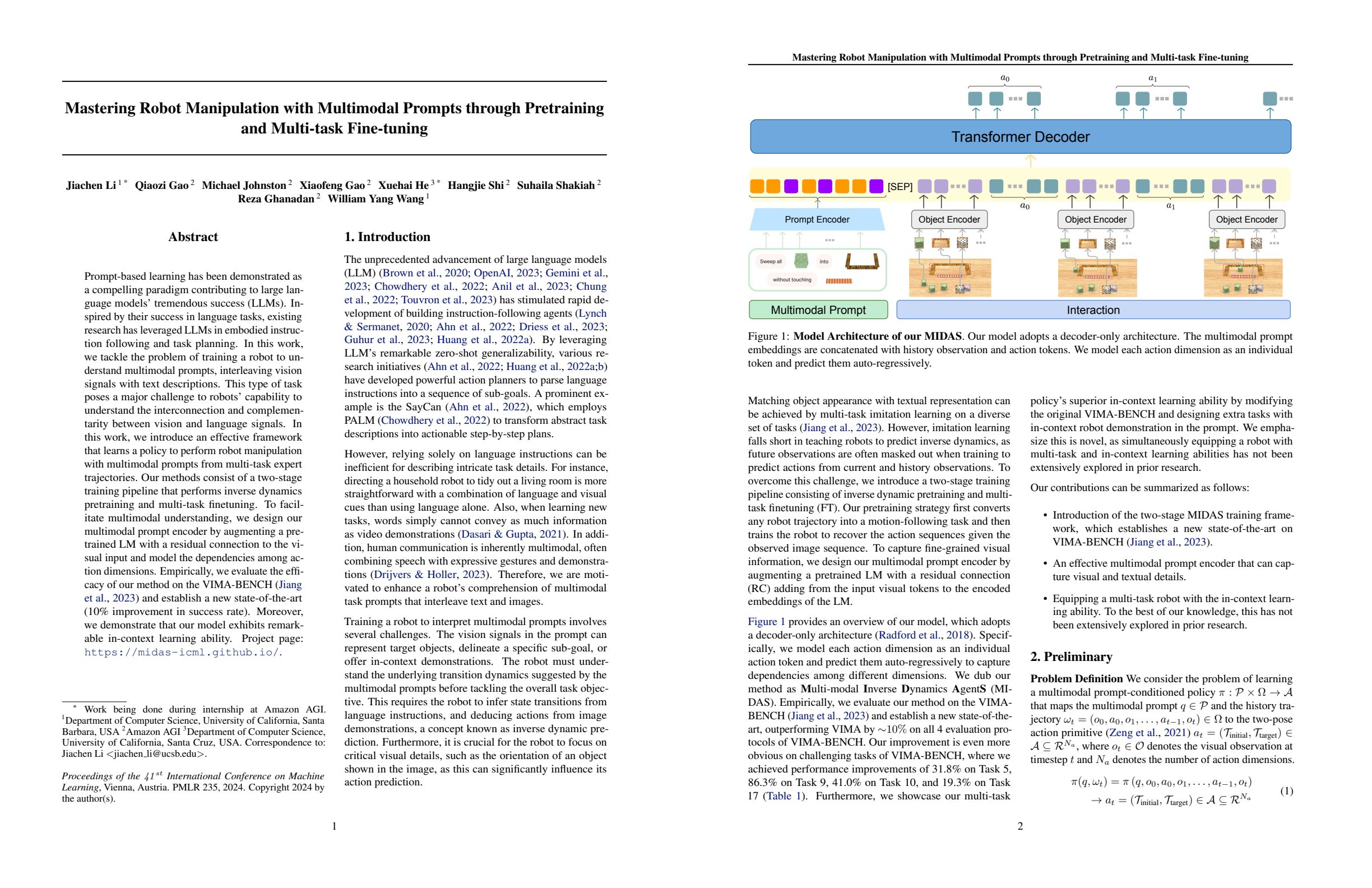 Mastering Robot Manipulation with Multimodal Prompts through ...
