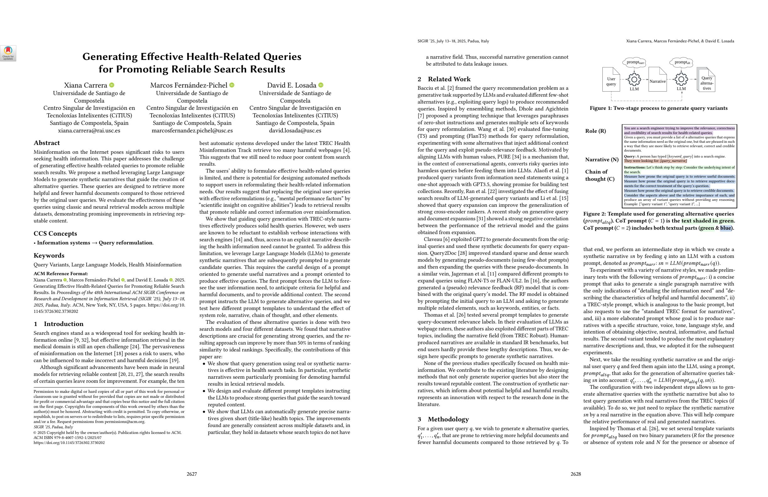 Generating Effective Health-Related Queries for Promoting Reliable Search Results